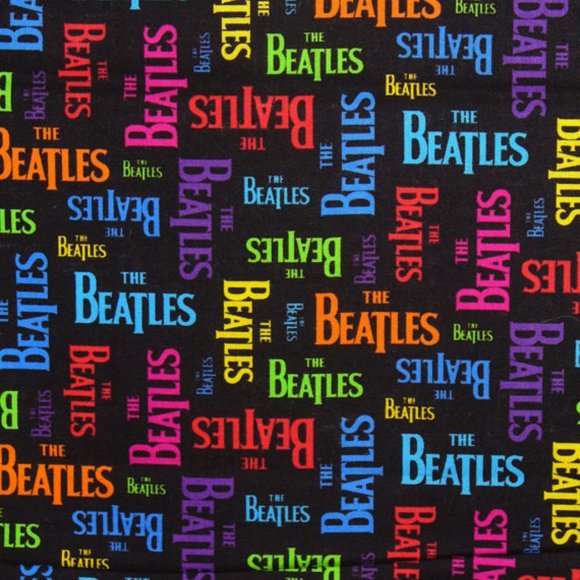 Cranston | Accents | The Beatles Name Logo Fabric By The Yard Sewing ...